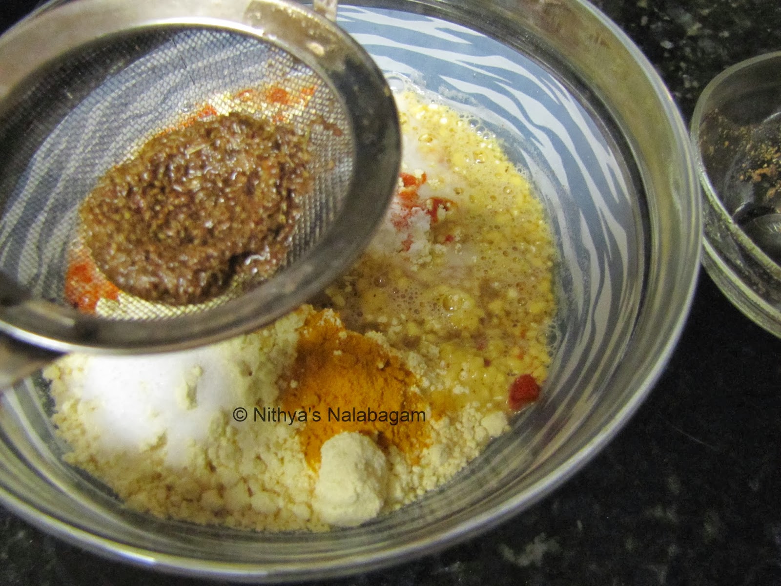 Oma Podi | South Indian Sev | Step by step pictures |Nithya's Nalabagam