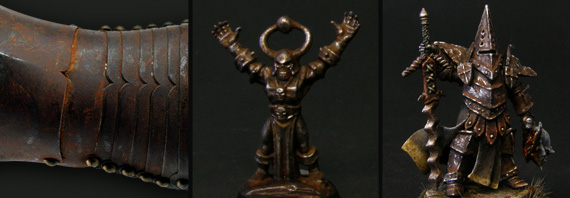 Borgnine's Miniature Painting: Dark Rusted Metal Tutorial