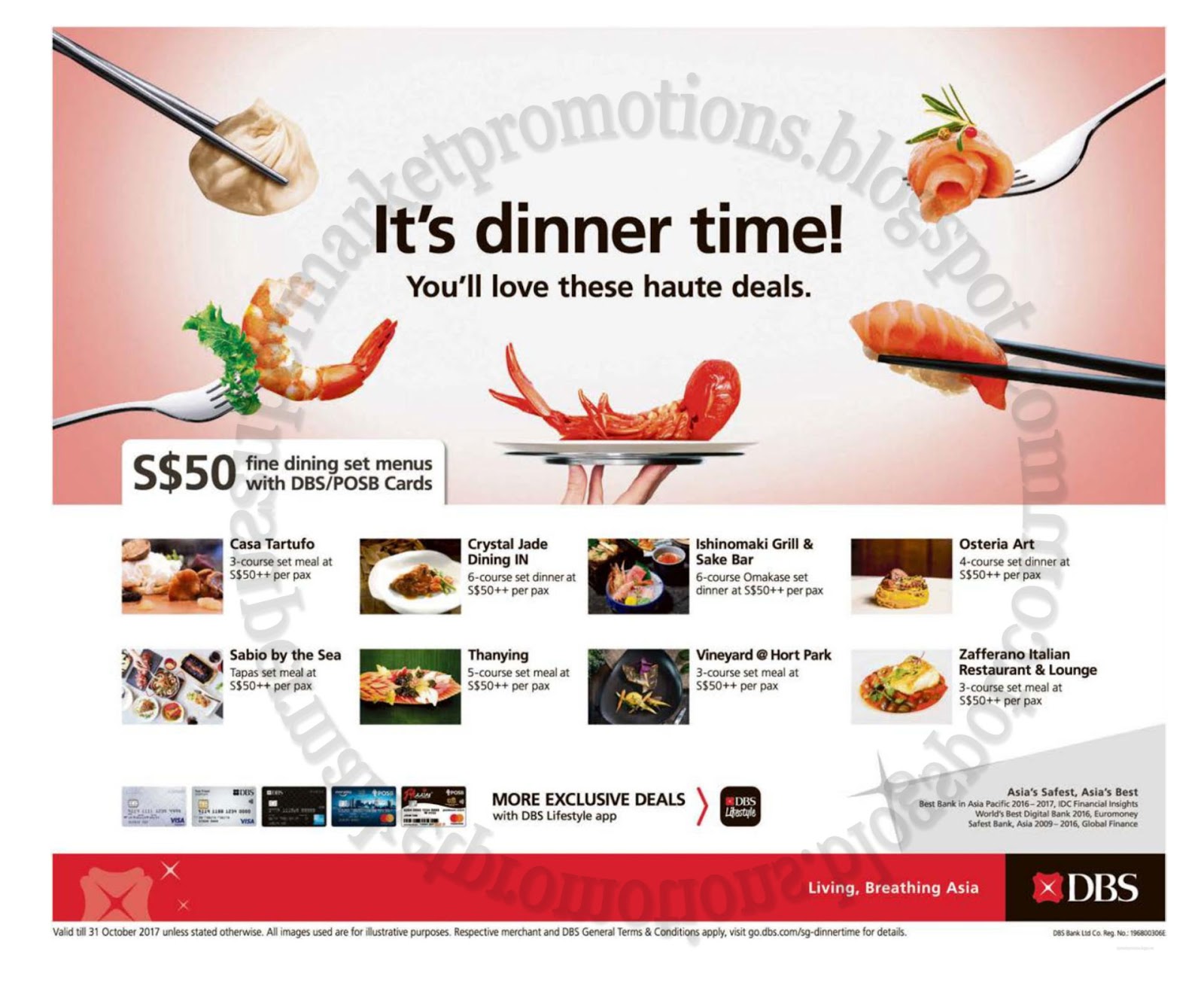 DBS Dining Deals 18 - 31 October 2017 ~ Supermarket Promotions