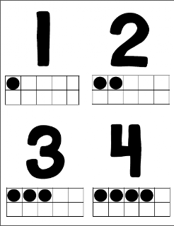 Kindergarten Kids At Play: Free Number flash Cards with Ten's Frames