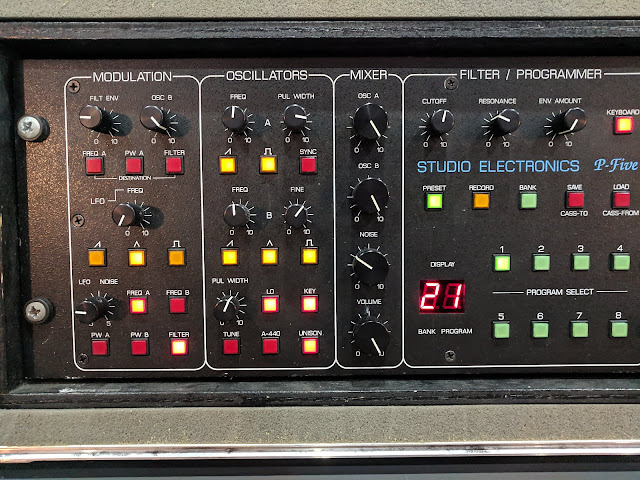 MATRIXSYNTH: Rare Studio Electronics P-Five Rev3.2 - Rack Mount Prophet 5 w MIDI I/O