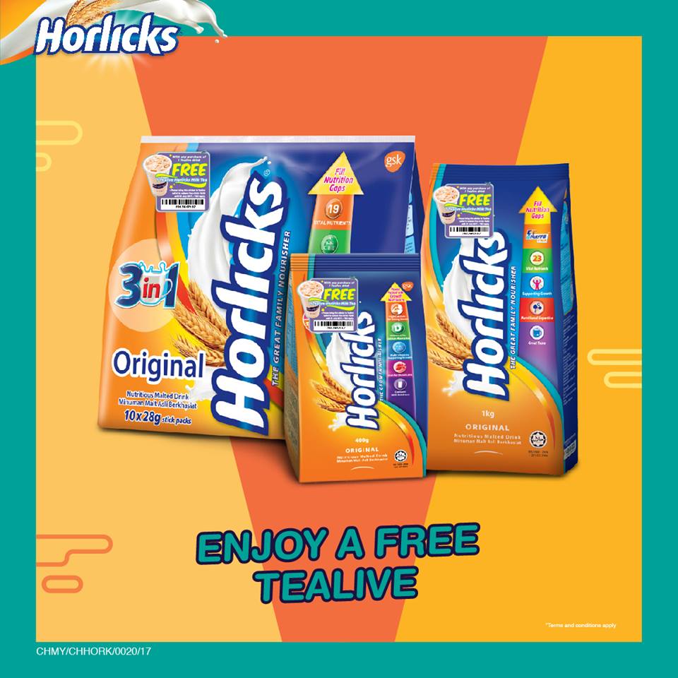 BestLah: Horlicks - FREE Tealive Horlicks Milk Tea
