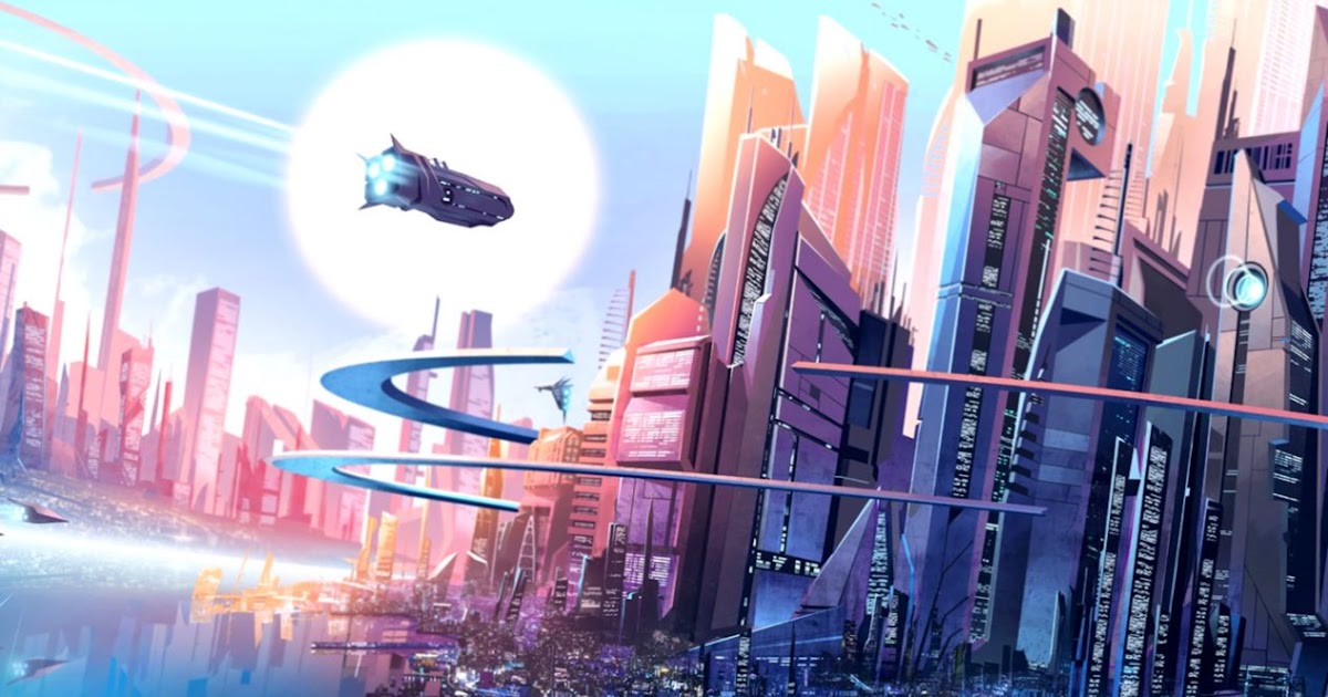 Animated City Buildings Iphone Wallpaper