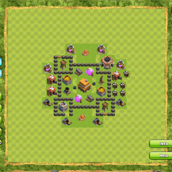 Base Clash Of Clans TH 4 Terbaik Dan Terkuat | Ada Semua