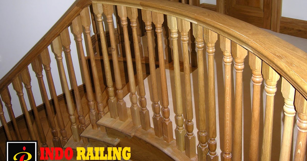 Balkon Railing Tangga Kayu Lurus ~ INDO RAILING