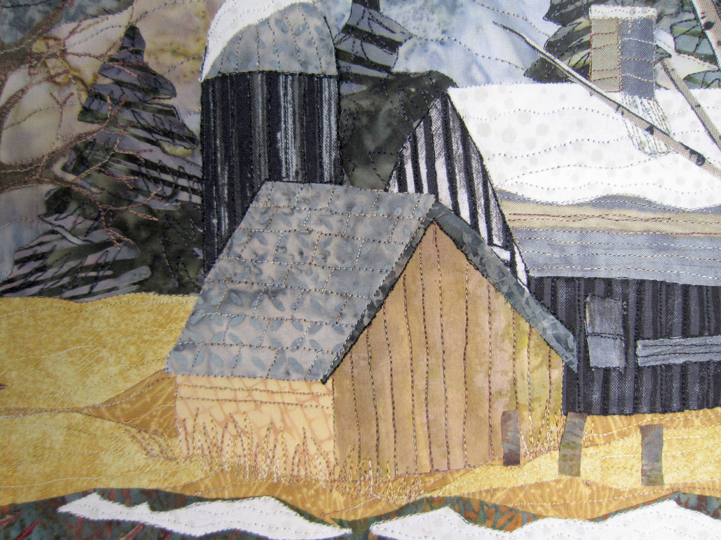 Barbara Strobel Lardon Art quilts: Birches