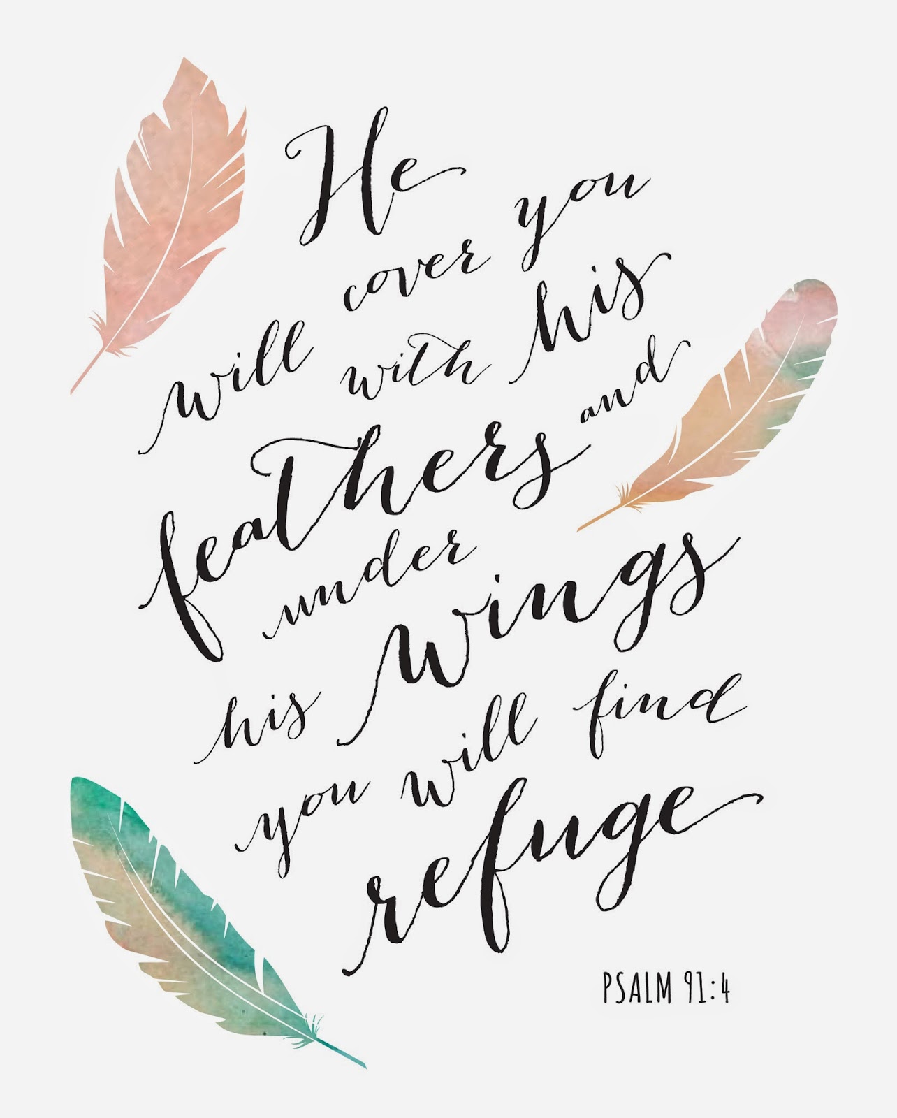 Psalm 91 4 Free Printable Jacqueline Dziadosz Invitations Design