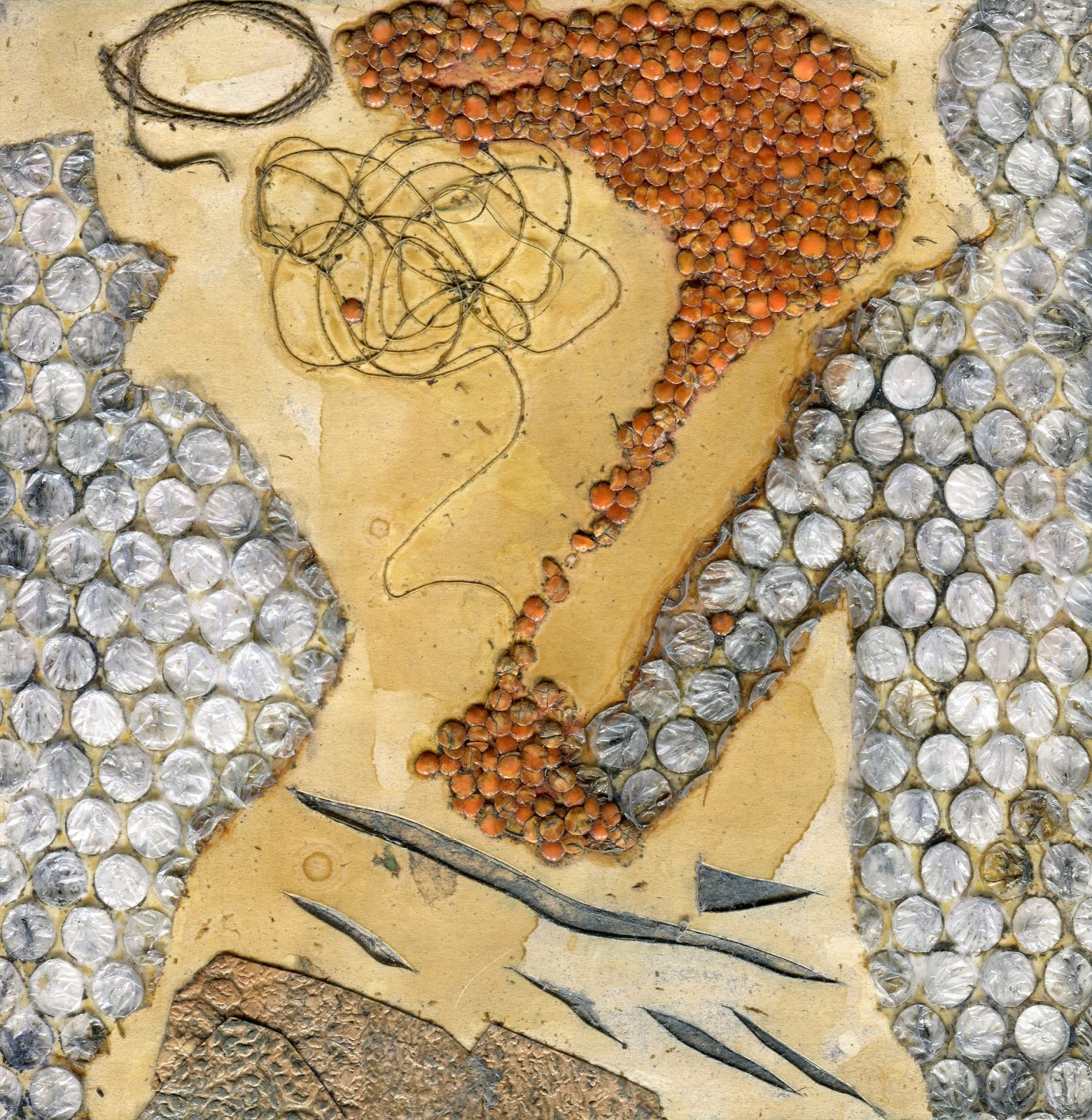 Carolyn Murphy - Printmaker: Great fun experimenting with collagraph