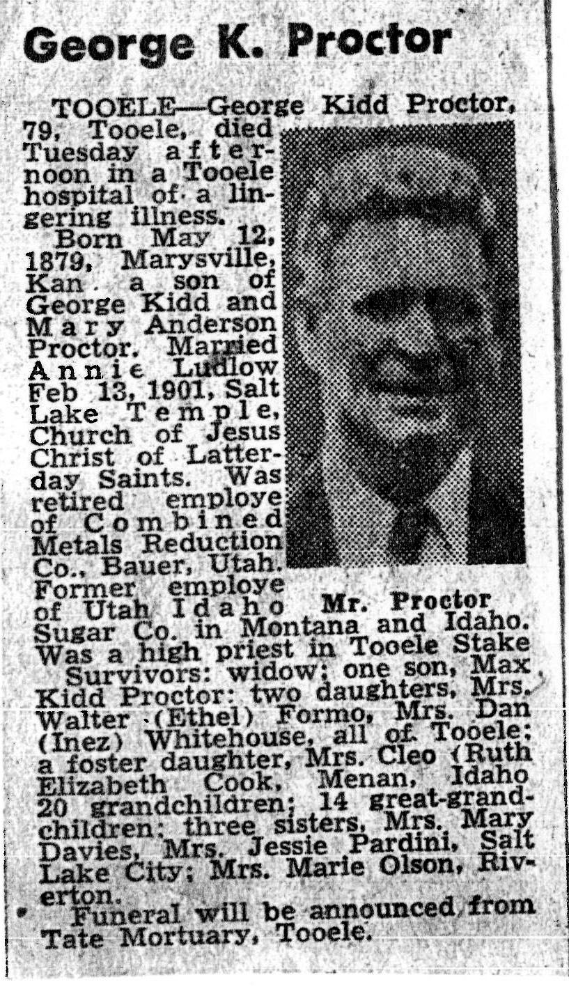 Cook Family History: George Kidd Proctor Jr.