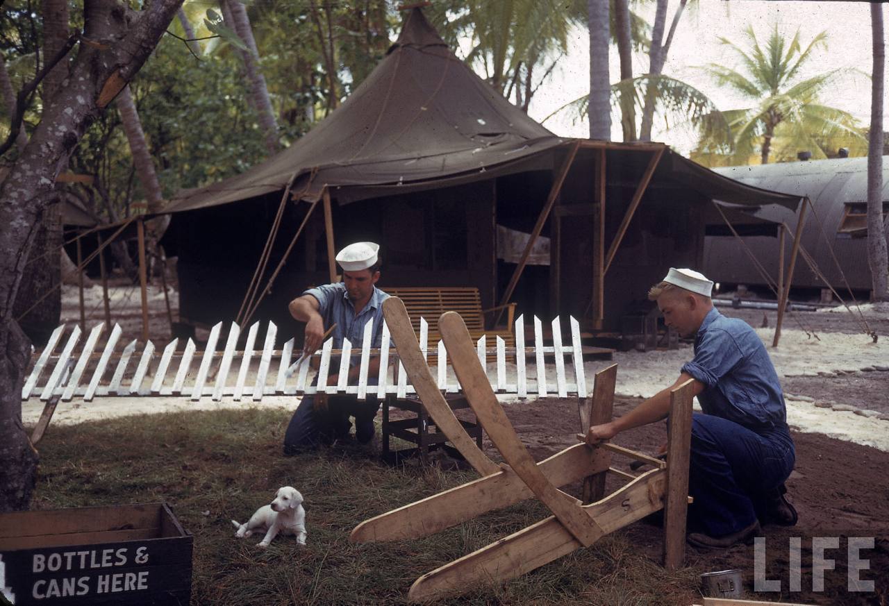 Rare Color Photographs of American Troops on Tarawa Atoll, Gilbert ...