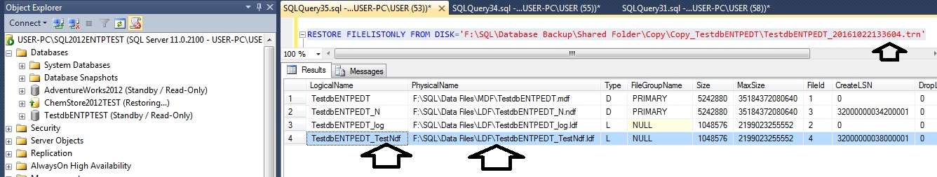 Ashok Kumar SQL Development and DBA Adminstrations Techi Blog : How to add database file to a ...