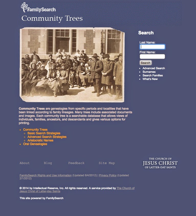 Rejoice, and be exceeding glad...: Using FamilySearch's Community Trees Program
