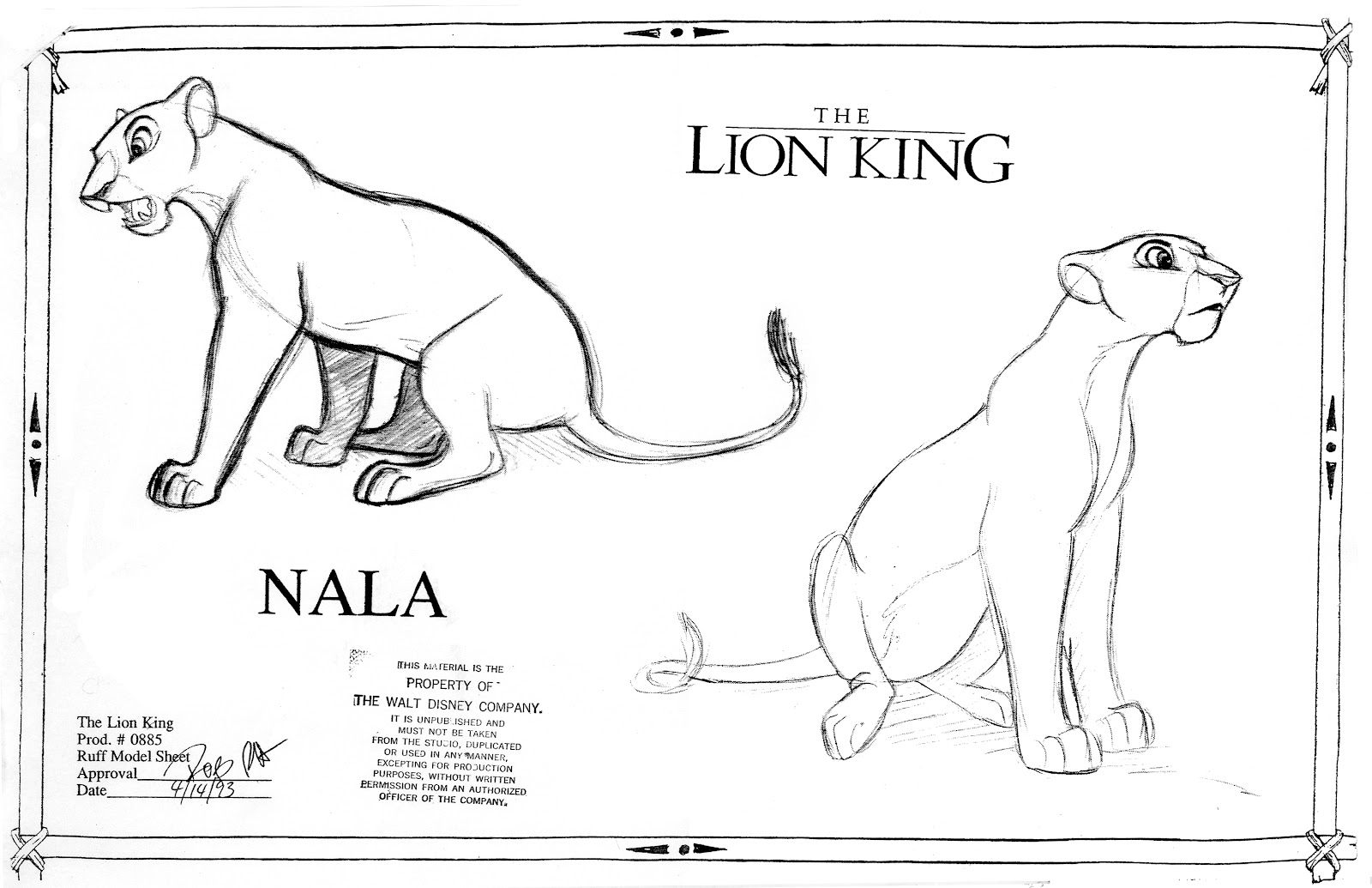moving animation backgrounds: The Lion King (1994) - Character: Nala