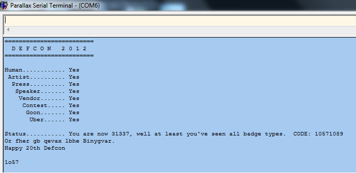The Dust Bath: The DEFCON 20 Badge