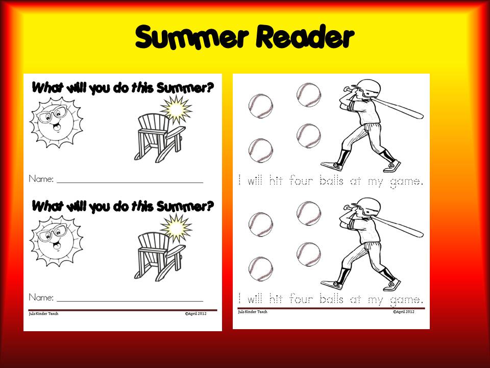 Juls Kinder Teach Zone: Emergent Readers/ Printable Books