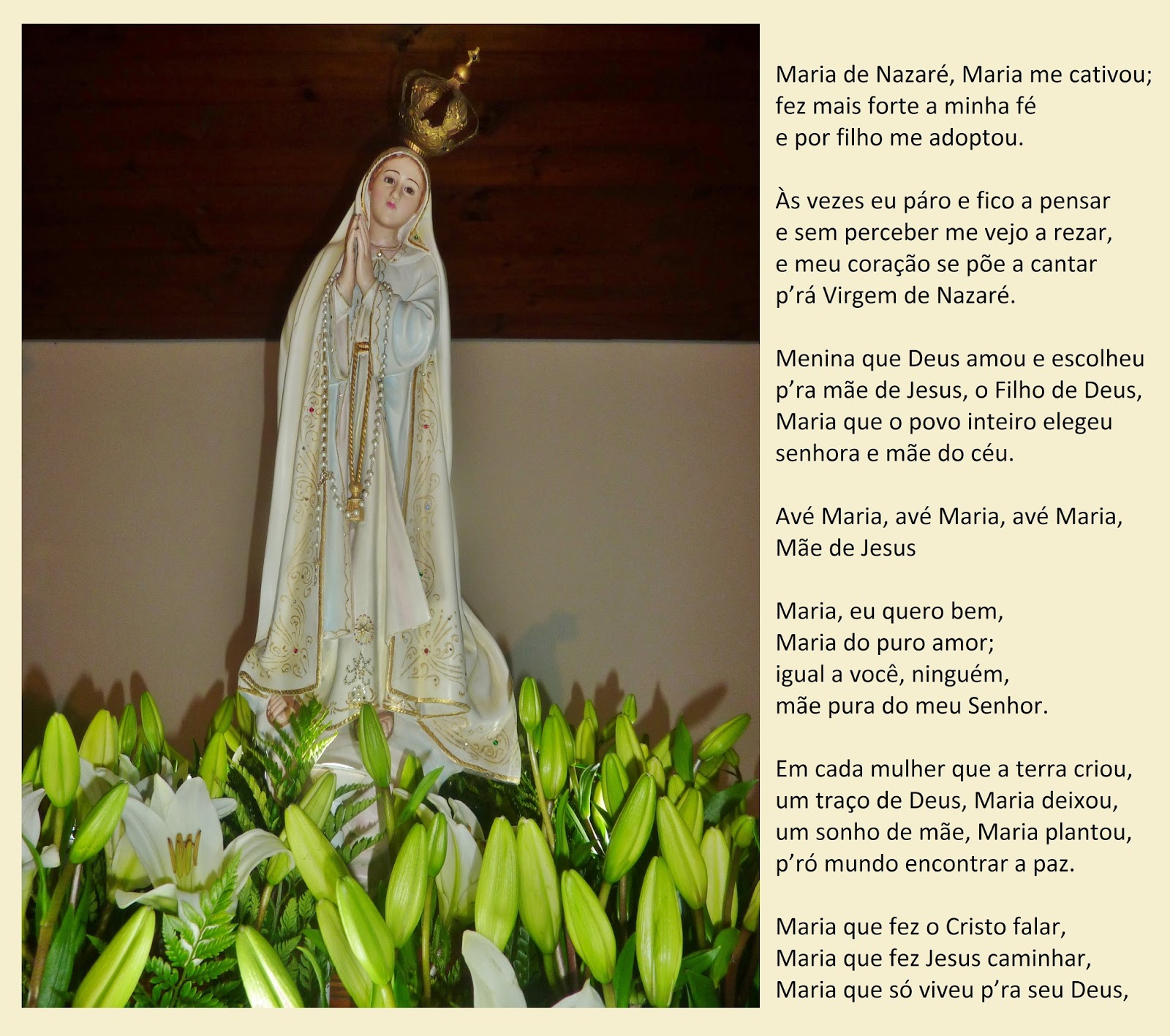 Sementes de Esperança: MAIO, COM MARIA, MÃE DE JESUS E NOSSA MÃE