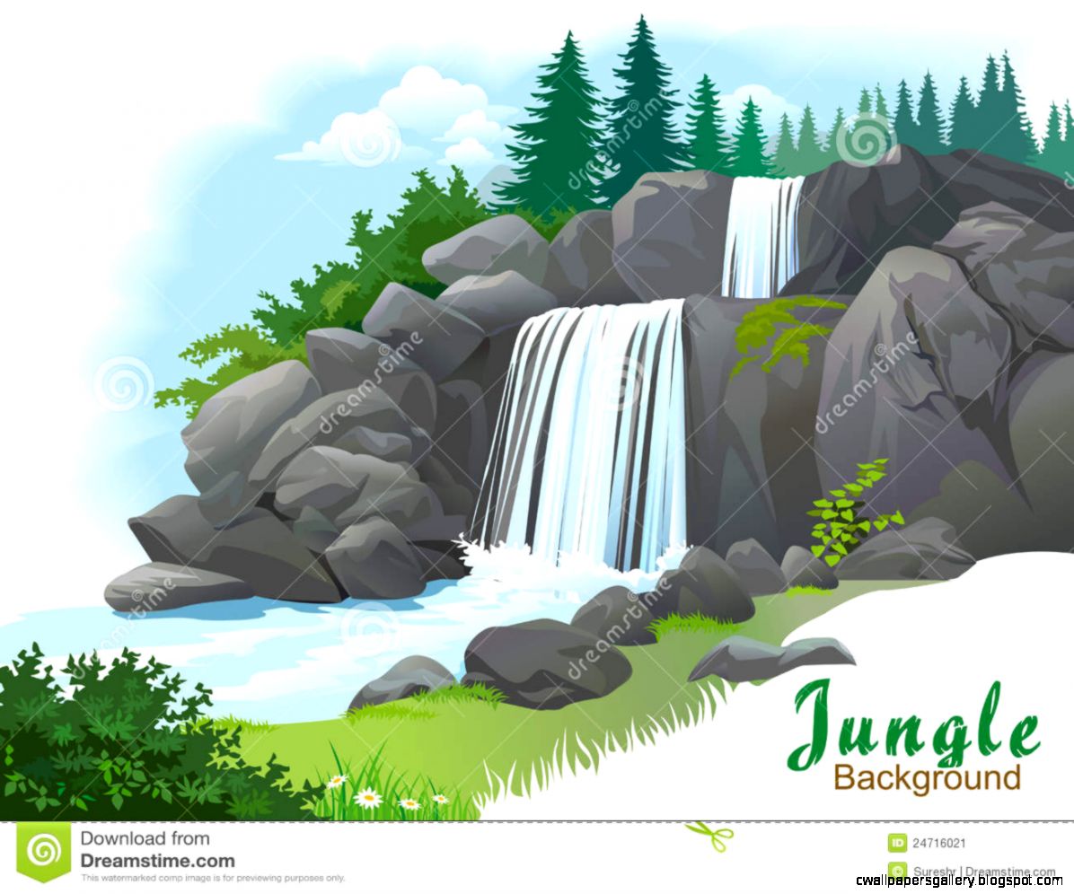Waterfall Illustration | Wallpapers Gallery