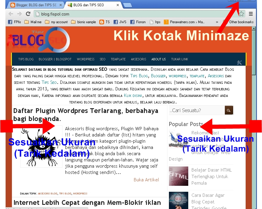 Tampilan Mobile, Tutorial Modifikasi Template blog Menjadi Rensponsive ...