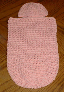 Karens Crocheted Garden of Colors: X Stitch Cuddle Sack with Matching Hat