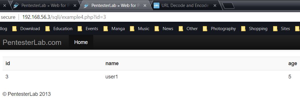 SQL Injection - [PentesterLab] Web for Pentester
