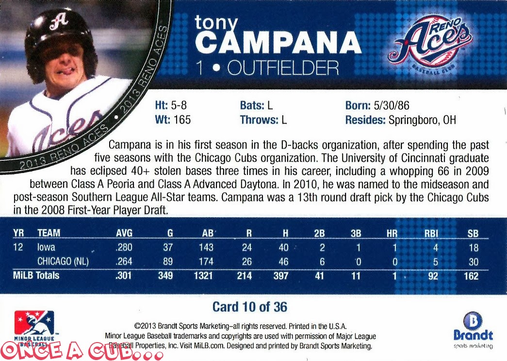 Once a Cub: 2013 Reno Aces Tony Campana
