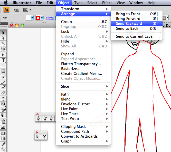 Paper Doll School: Tracing a Doll in Illustrator