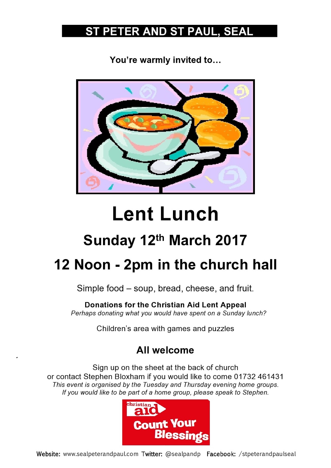 St Peter and St Paul, Seal: Lent Lunch