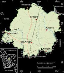 Gazipur District: Map Gazipur District
