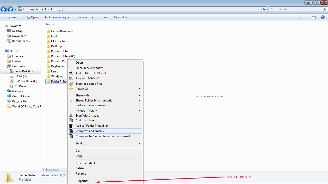 Cara menyembunyikan File atau Folder di Windows 7 2018 ~ Tips ...