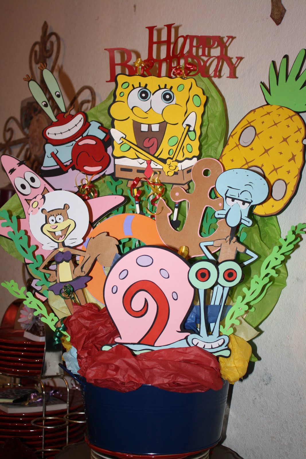 Krafty Mama of 5: Spongebob centerpiece 2011