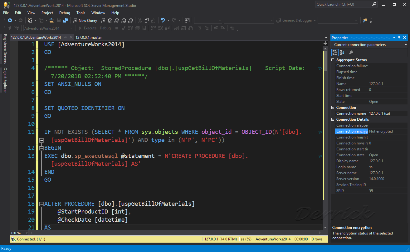 德瑞克：SQL Server 學習筆記: [SSMS] Dark Theme