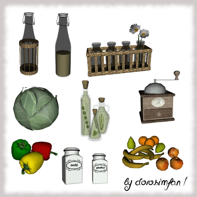 Sims Marktplatz: {S3} Kitchen Clutter Elenii Part 2