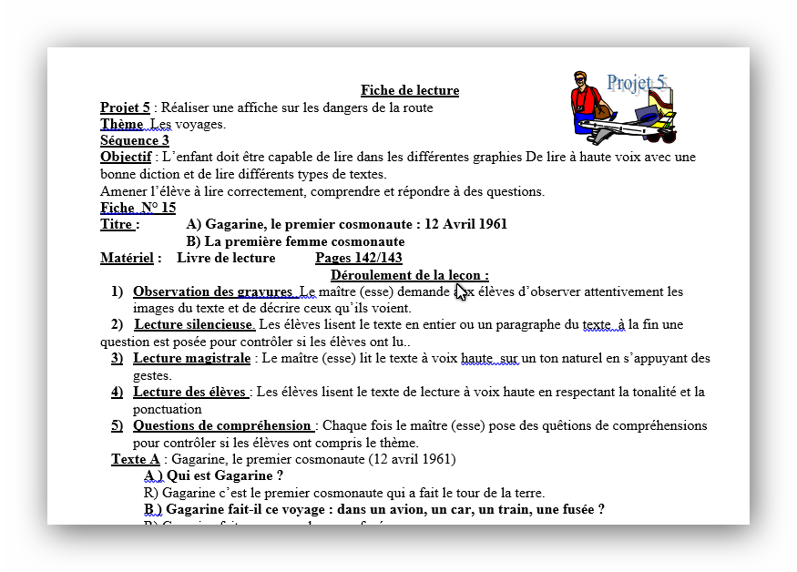 mes 5 mini projet d'écriture 5eme - موارد المعلم