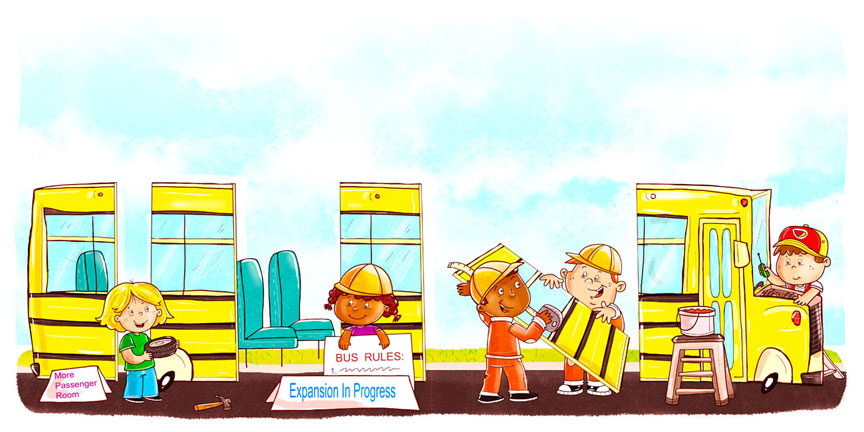 Korey Scott Illustration: The Energy Bus for Kids - Children's Book