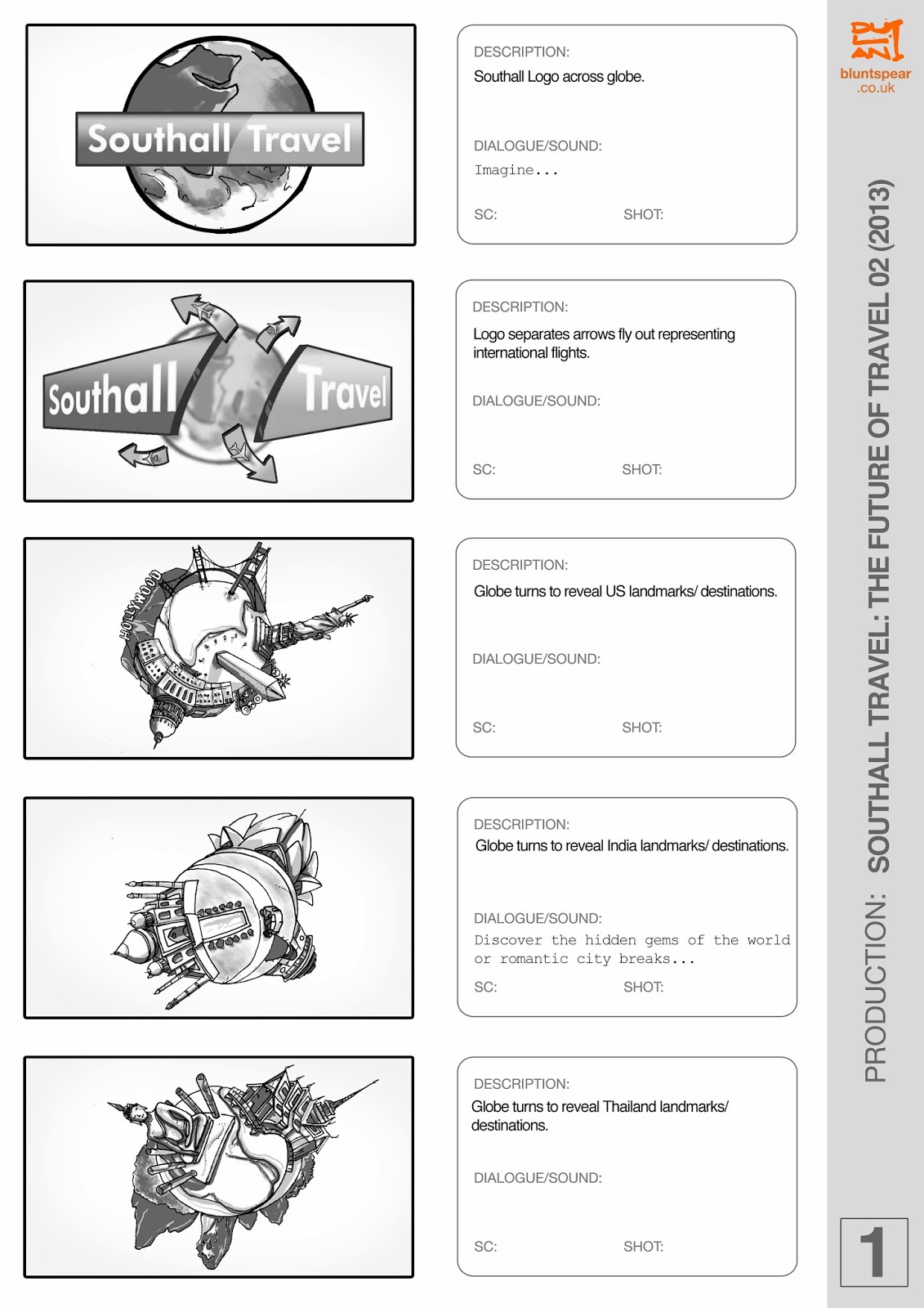 The Blunts: Travel Agency Storyboards