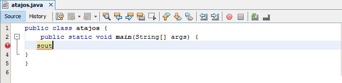 Tutoriales Java: Atajos Java en Netbeans