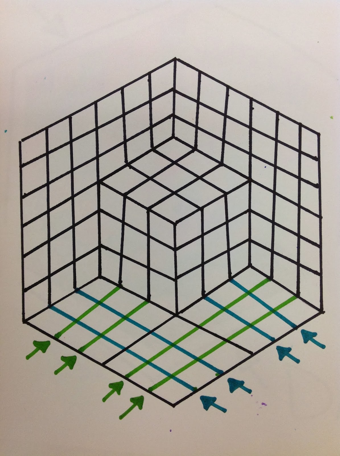 Miss Arty Pants: Optical Illusion Cubes