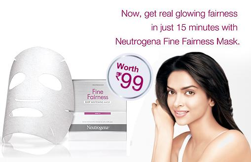 Get A Free Sample Of Neutrogena Fine Fairness Mask Worth Rs 99 ...