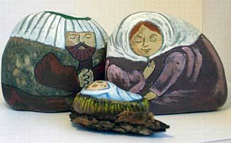 Painting Rock & Stone Animals, Nativity Sets & More: Unique Painted ...