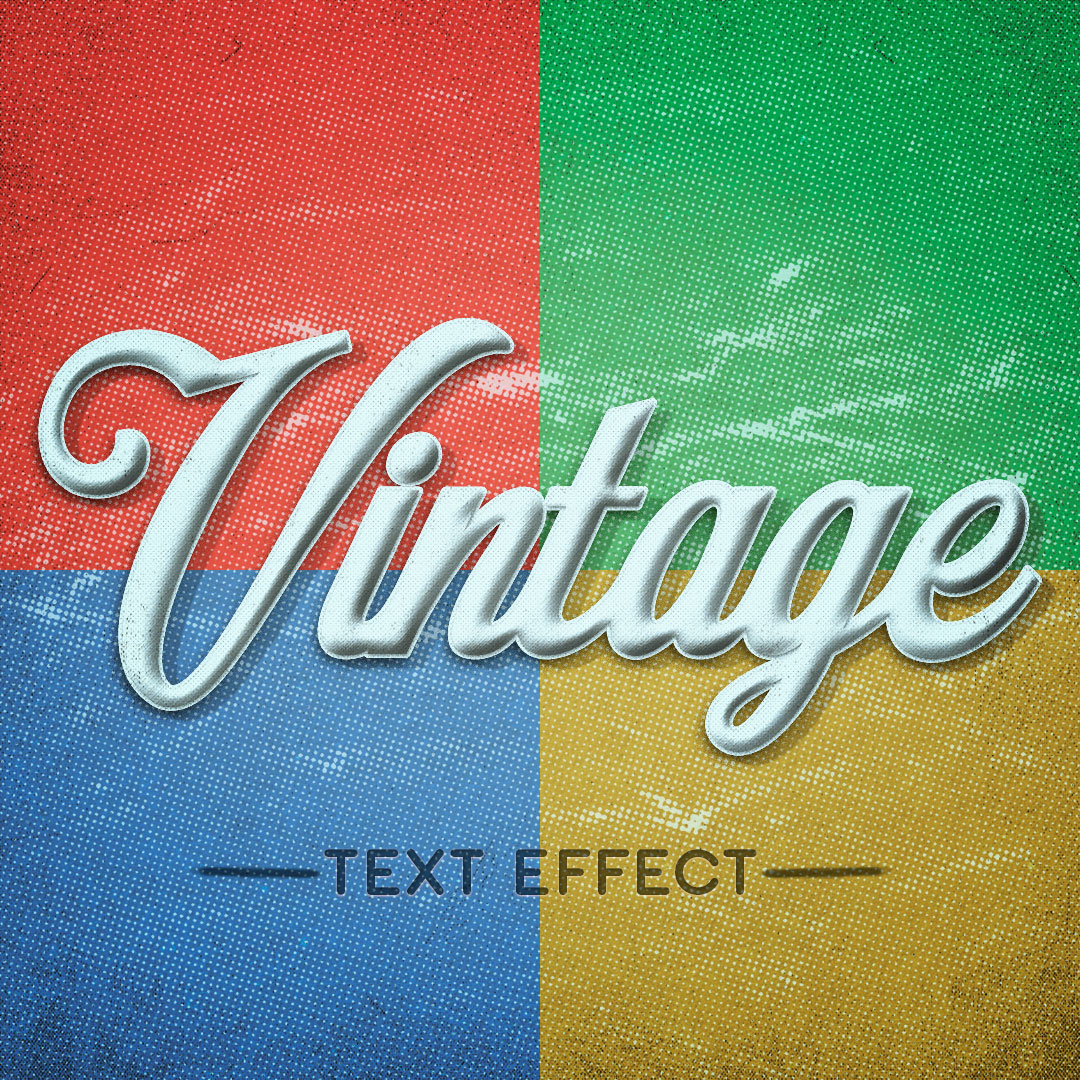How to Create a Retro Vintage Text Effect in Photoshop | rada