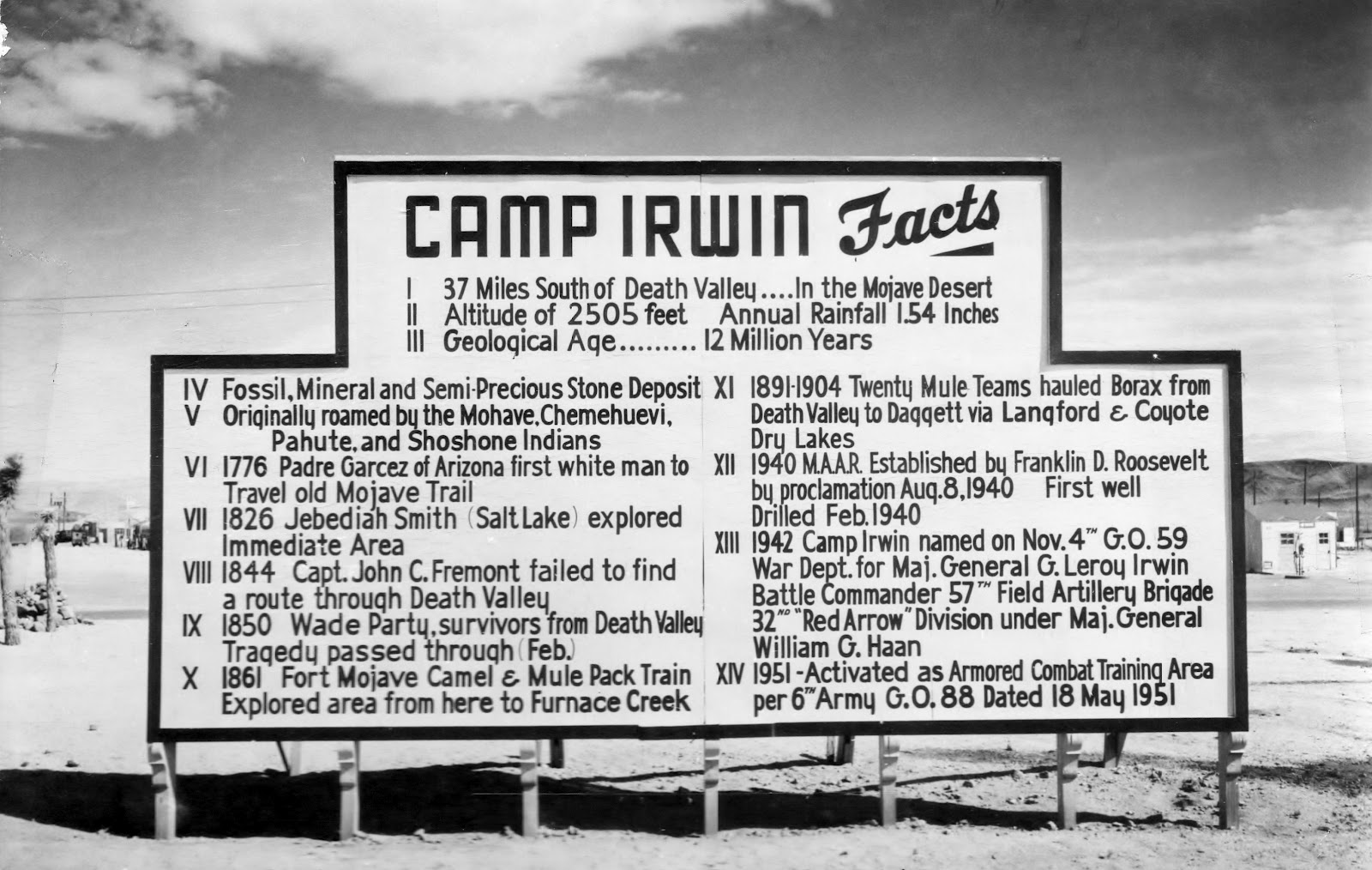 Amber Reunion: "Camp Irwin Facts"