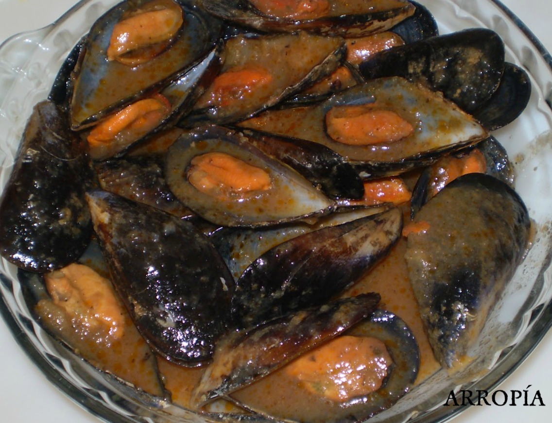 Arropía: Mejillones a la huerta Basilio