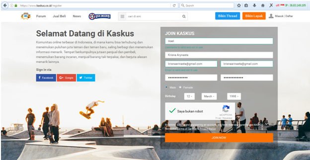 Review Aplikasi kaskus, Nelayan dan Sebangsa