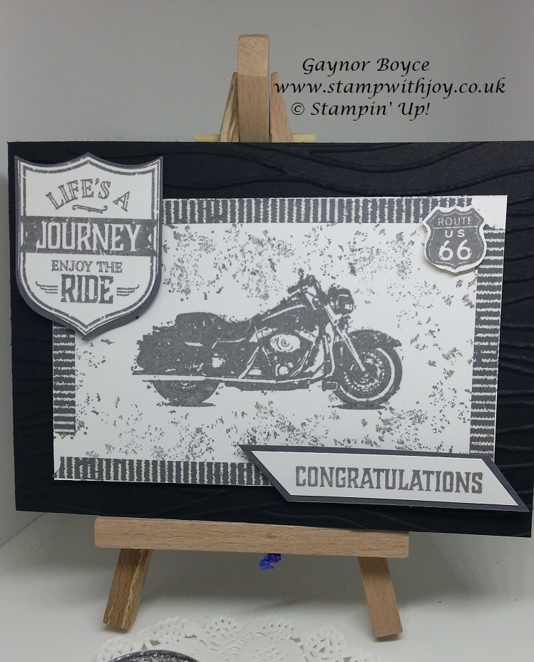 Stamp with Joy : # 6 Masculine card using One wild Ride stampin' Up!