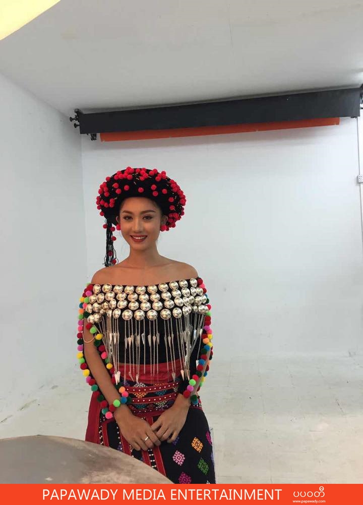 Lu Lu Aung Looks So Cute In Kachin Traditional Fashion Dress