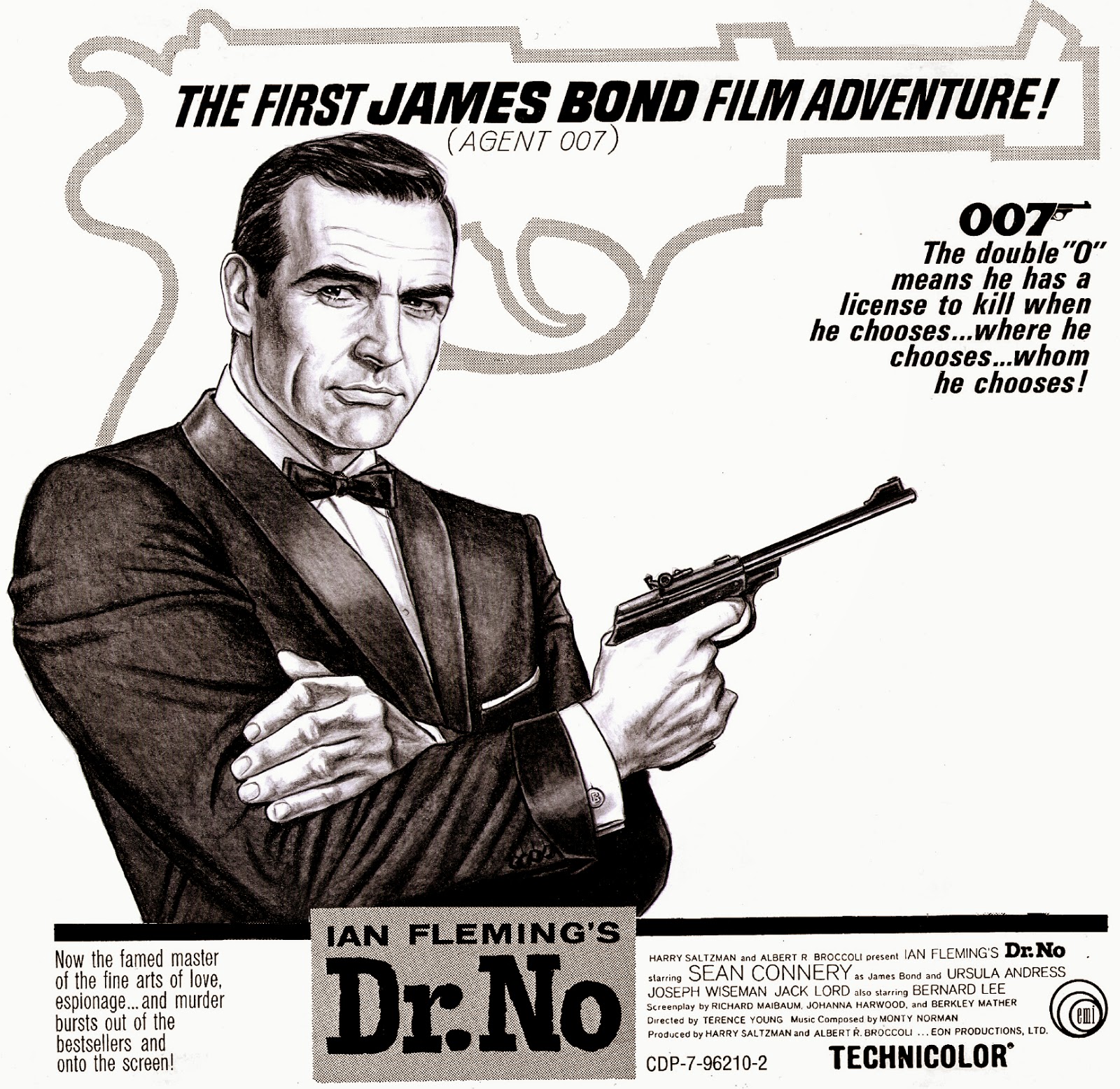 patart: SEAN CONNERY AS JAMES BOND 007 , DR NO & FROM RUSSIA WITH LOVE