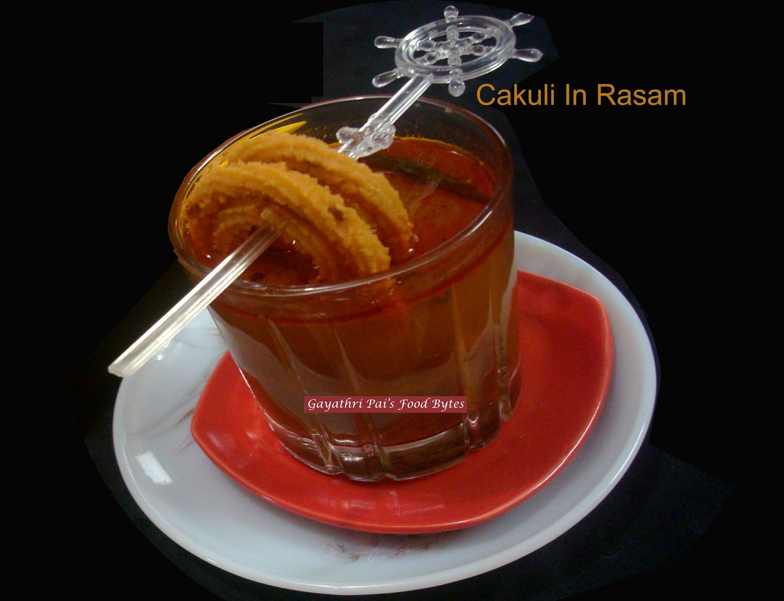Gayathri Pai's Food Bytes: Chakuli Dunked In Rasam (Sambar).