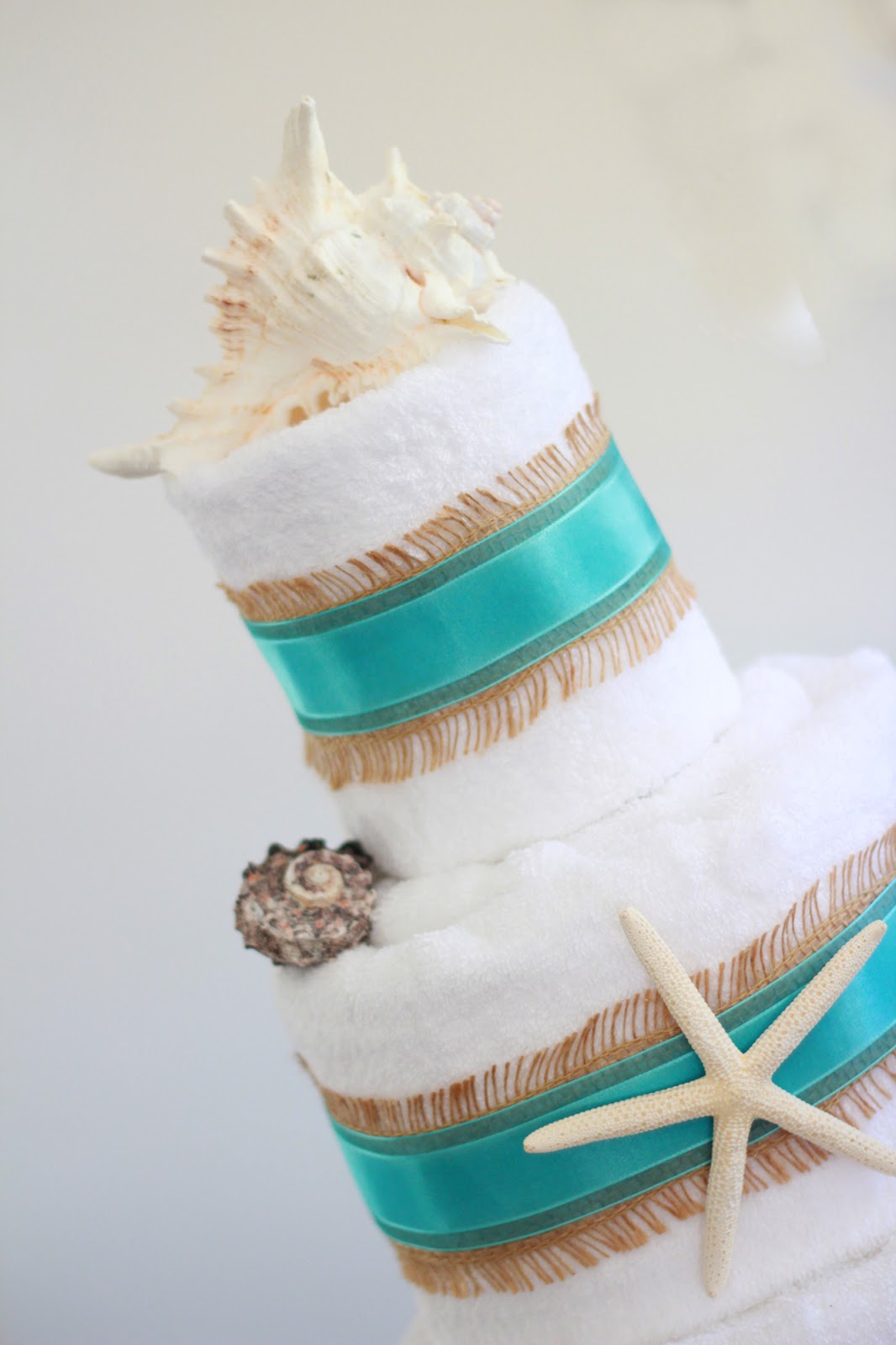 DIY: Beachy Towel Cake - One Whimsy Lane