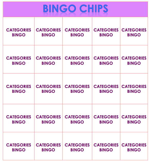 Speech and Language LaunchPad: Categories Bingo