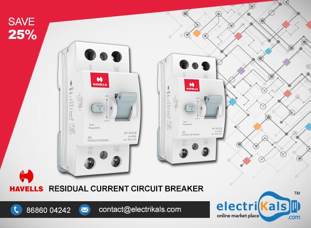Electrikals: RCCB - Buy Havells DHRGCTDF300063 63A 300mA 240/415V ...